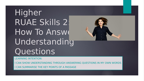 Introduction to Higher RUAE Skills - Caitlin Moran Unit | Teaching ...