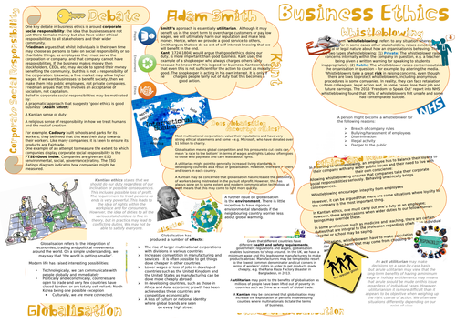 Ocr Religion And Ethics Business Ethics Learning Mat Teaching Resources
