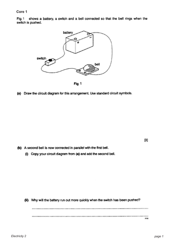 o level physics electricity questions with answers | Teaching Resources