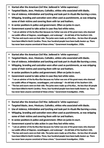 Ku Klux Klan | Teaching Resources