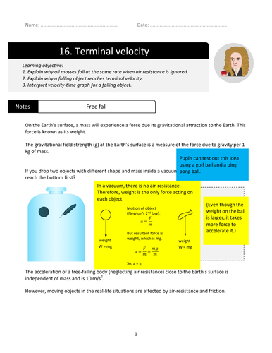KS4 GCSE Science Physics Bundle | 10 Topics in Forces and Motion ...