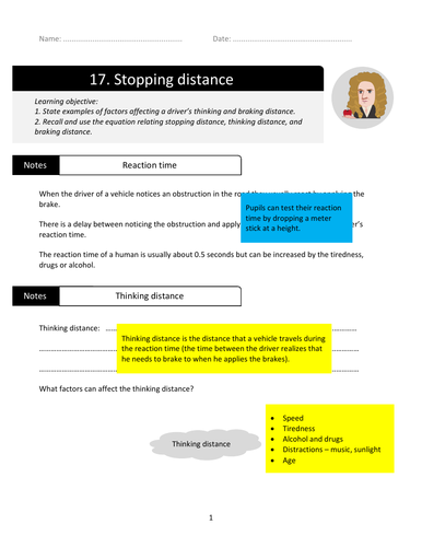 KS4 GCSE Science Physics Bundle | 10 Topics in Forces and Motion ...