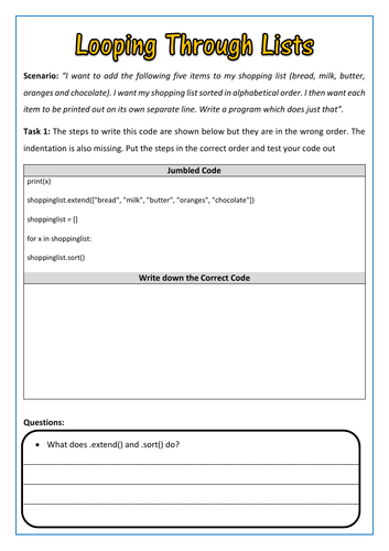 Python Programming – Working with 1d Lists/Arrays (Skill Level ... Python Programming – Working with 1d Lists/Arrays (Skill Level ...