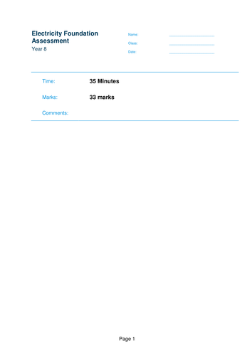 Lesson 11 -13 - Revision and Assessment - KS3 Electricity | Teaching ...