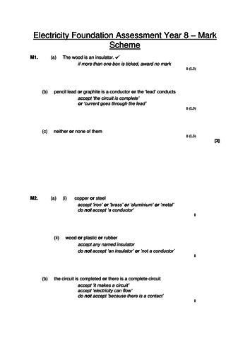 Lesson 11 -13 - Revision and Assessment - KS3 Electricity | Teaching ...
