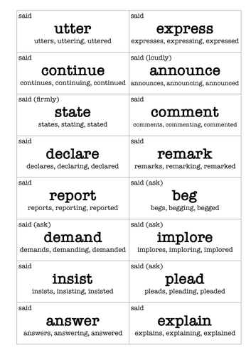 Synonym cards | Teaching Resources