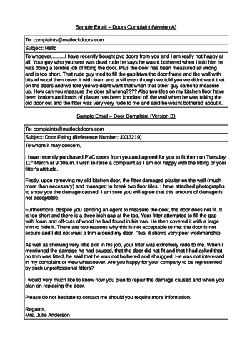 Email Writing Worksheets Sample Emails Functional Skills | Teaching ...