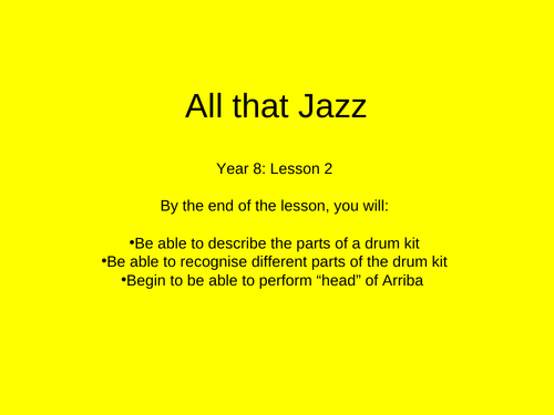 All That Jazz | Teaching Resources