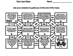 Gas Laws (Boyle, Charles, Gay Lussac, Ideal): Chemistry Maze | Teaching ...