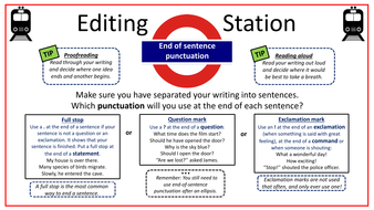 KS2 Editing Station - End of Sentence Punctuation - another one ...