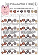Primary Maths Worksheet Pack: Calculating Change (Money) | Teaching ...