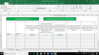 AQA A-level Biology Required Practical Tracking Sheet | Teaching Resources
