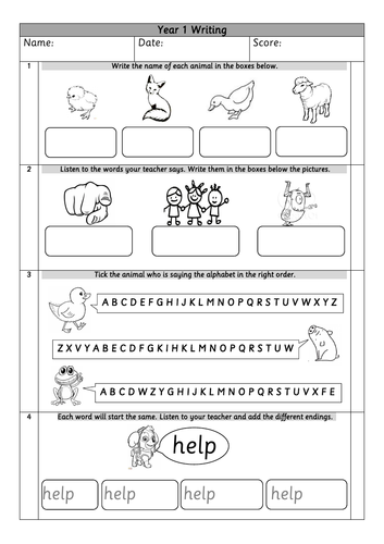 Year 1 National Curriculum (UK) Baseline Tests | Teaching Resources