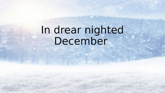 In drear nighted December by John Keats | Teaching Resources