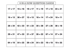 Addition and Subtraction Three in a Row Game by beckystoke | Teaching ...