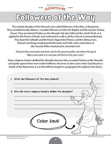 The Apostle Paul Activity Book | Teaching Resources