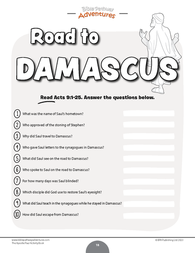 The Apostle Paul Activity Book | Teaching Resources