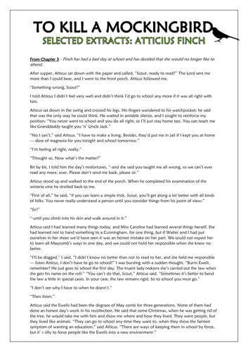 To Kill a Mockingbird - Atticus Finch! | Teaching Resources