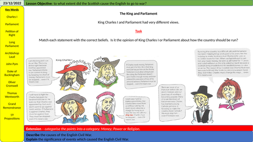 The Causes of the English Civil War | Teaching Resources