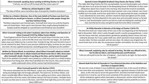 Oliver Cromwell and the Commonwealth | Teaching Resources