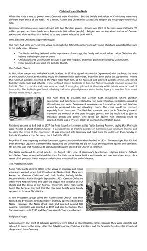 Christianity in Nazi Germany | Teaching Resources