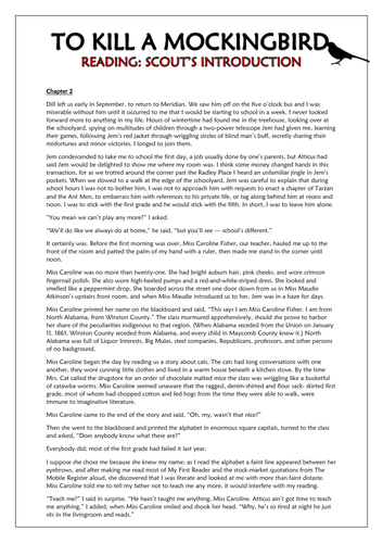 To Kill a Mockingbird - Scout's Development! | Teaching Resources