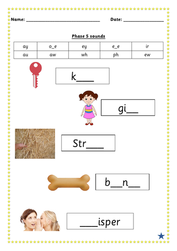 Year 1 phonics phase 5 activity - spelling differentiated | Teaching ...