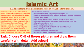 Islamic art Activity Task | Teaching Resources