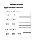 Adding Resistors in Series and Parallel | Teaching Resources