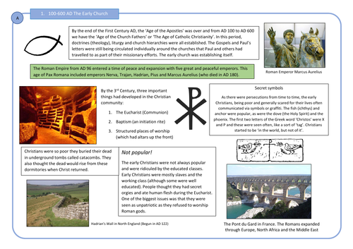 Church History: A visual overview | Teaching Resources