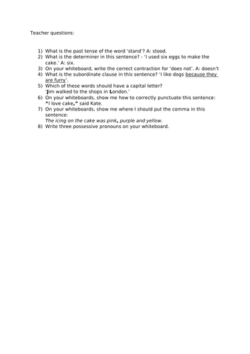 2018 Y4 SPaG terminology active game | Teaching Resources