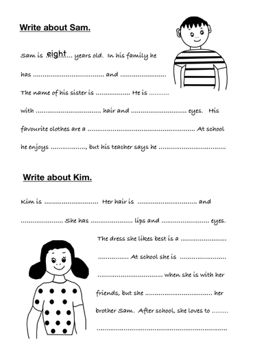 Write Sentences About Me (7-11 years) | Teaching Resources