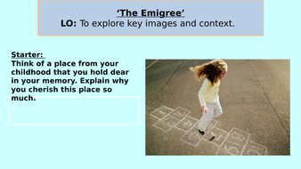 The Emigree by Carol Rumens: Lesson and Annotations | Teaching Resources