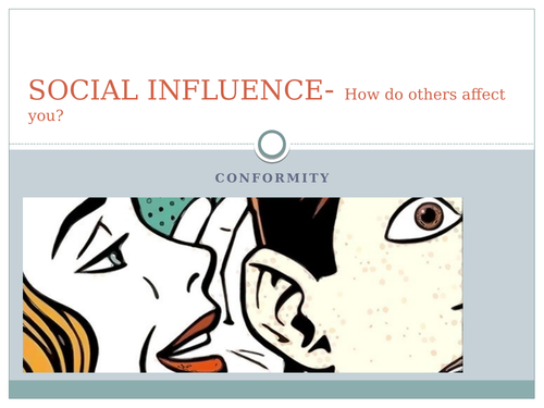 GCSE Psychology Edexcel- Social influence (Conformity) | Teaching Resources