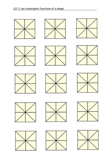 KS1 Fractions Investigation : How many ways to make a half? | Teaching ...