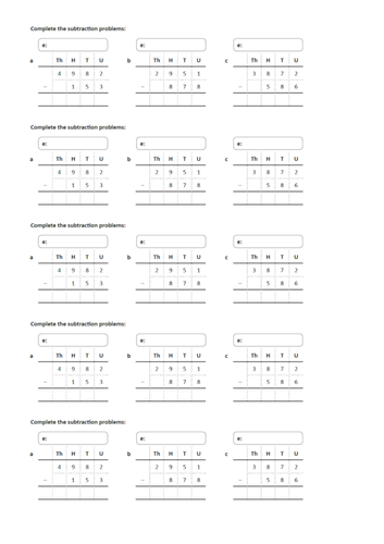 White Rose Year 4 - Autumn Block 2 - Addition and Subtraction - Week 2 ...