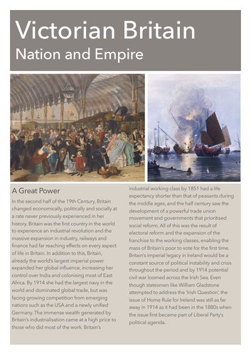 Victorian Britain Introduction Study Notes | Teaching Resources