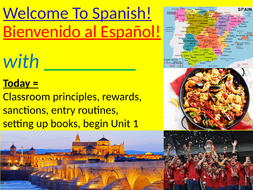 Year 7 Spanish. Week 1. Lesson 1. Based on the first page of Viva 1 ...