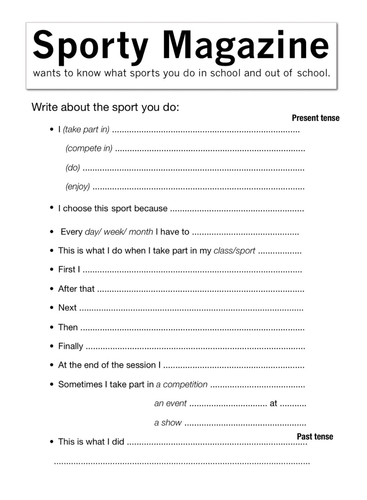 Lots Of Writing Prompts About Sport (7-11 years) | Teaching Resources