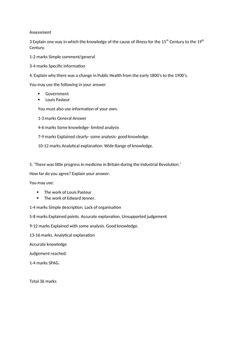 9-1 GCSE History Edexcel Medicine through Time 1800's Part 3 | Teaching ...