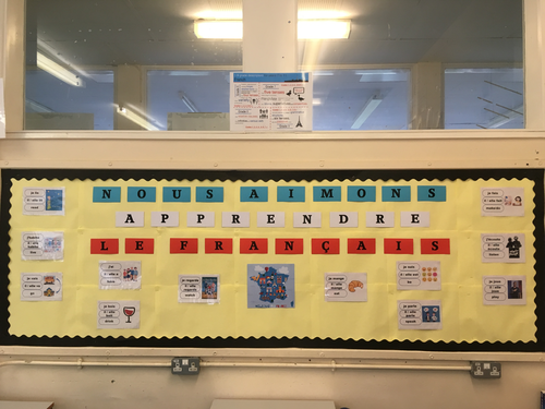 French classroom display key verb phrases | Teaching Resources