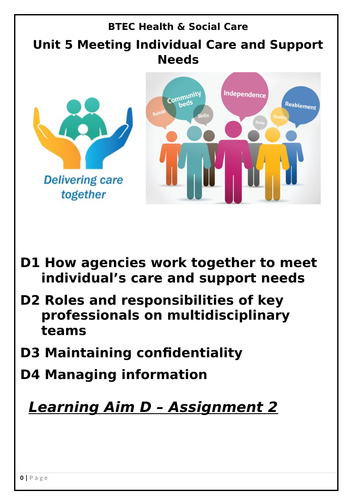 BTEC Level 3 Health and Social Care Unit 5 Meeting Individual Care and ...