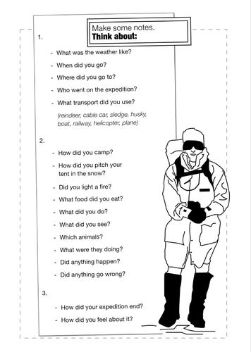 Write A Story Called 'My Trip To The Frozen North' (7-11 years ...