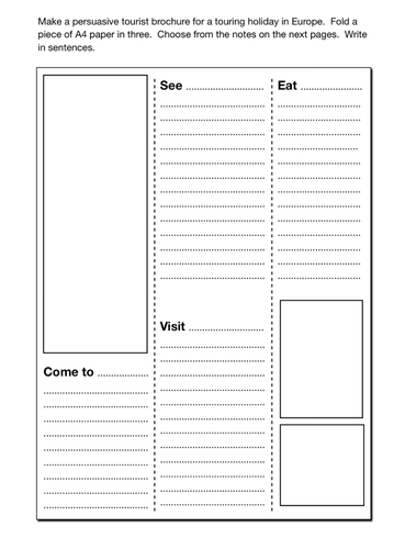 Write A Persuasive Holiday Brochure (7-11 years) | Teaching Resources