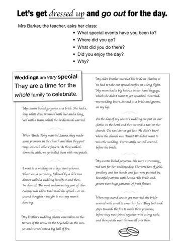 Recount A Personal Experience And Recount A Special Event (7-11 years ...