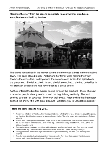 Lot’s Of Writing Tasks: The Circus Comes To Town (7-11 years ...