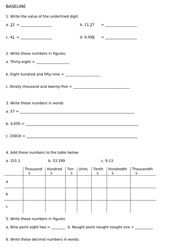 Northern Ireland Maths: Decimals Unit: Workbooks and Support Materials ...