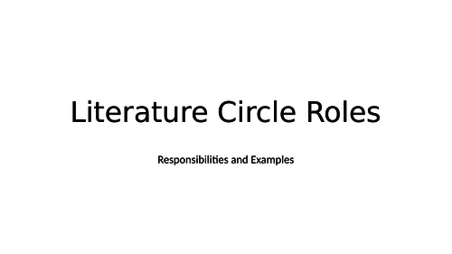Literature Circles: Student Reading Groups | Teaching Resources