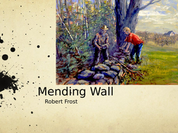 Mending Wall by Robert Frost- Poetry Analysis (A Level) | Teaching ...