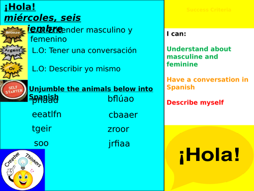 Year 7 Spanish - Week 1 - Lesson 2 - Viva 1 - Page 9 | Teaching Resources